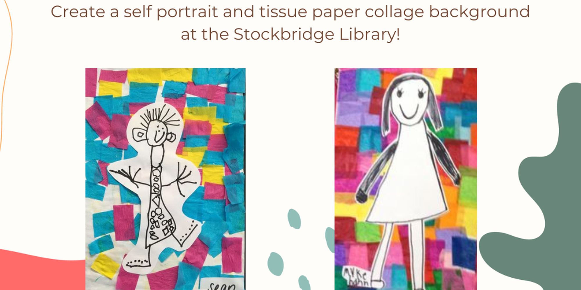 Jun 27: Tissue Paper Self Portraits in Stockbridge, MA