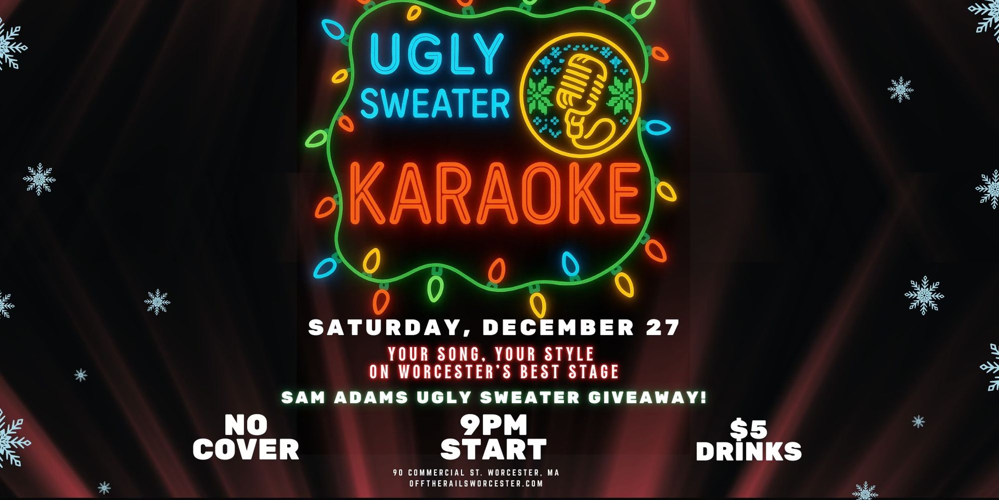 Dec 28: Ugly Sweater Karaoke at Off The Rails Music Venue